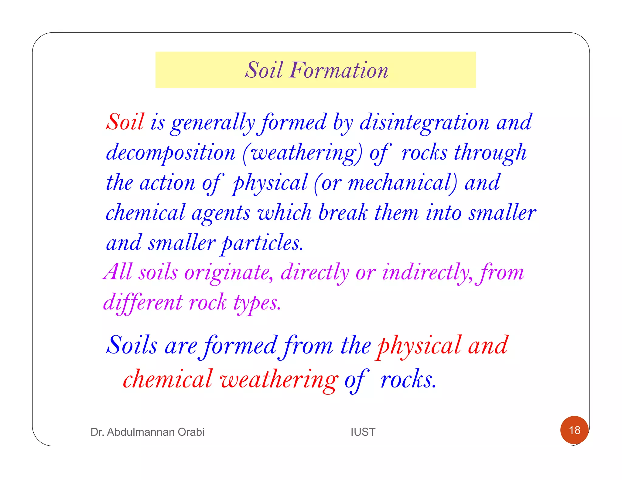 Lecture 1 introduction & properties of soil | PDF