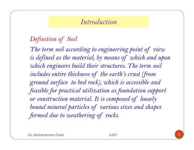 Lecture 1 introduction & properties of soil | PDF | Geology | Science