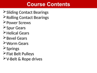 Lecture 1 Introduction & Sliding Contact Bearing.pptx