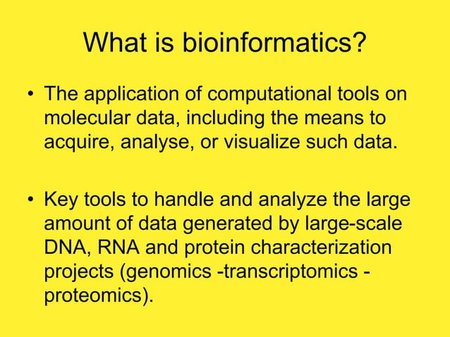 Lecture 1 Introduction to Bioinformatics BCH 433.ppt