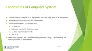 Lecture 1 introduction to computing | PPTX