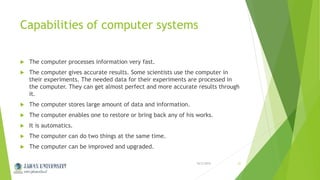 Lecture 1 introduction to computing | PPTX
