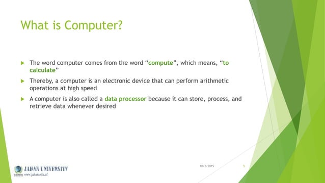 Lecture 1 introduction to computing | PPTX