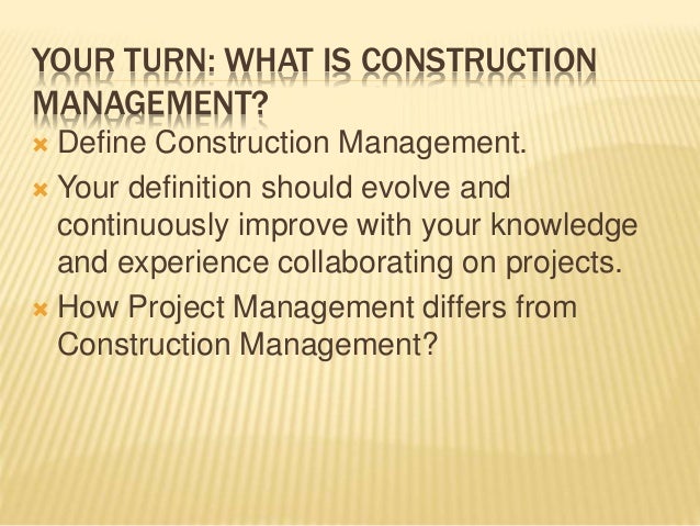 introduction to construction management introduction to construction management