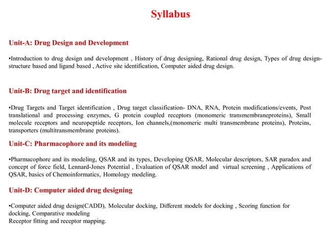 Lecture 1 –Introduction to drug design and development | PDF