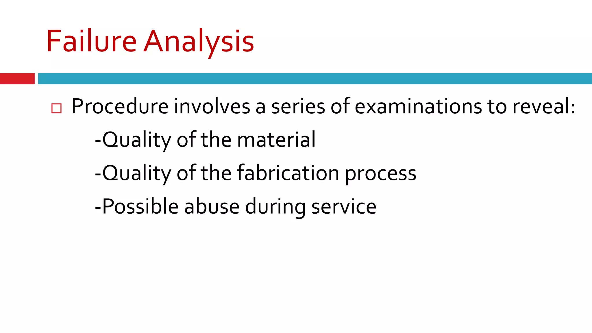 Lecture 1 introduction to failure analysis | PDF