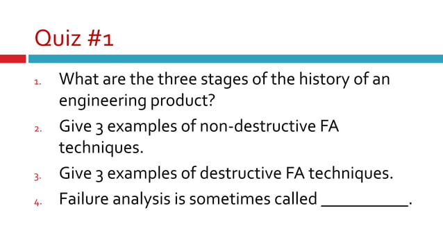 Lecture 1 introduction to failure analysis | PDF | Medical Tests ...