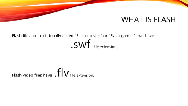 Lecture 1 introduction to flash | PPTX | Technology & Computing