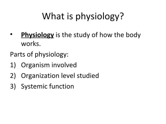 Lecture 1 introduction to human body | PPT