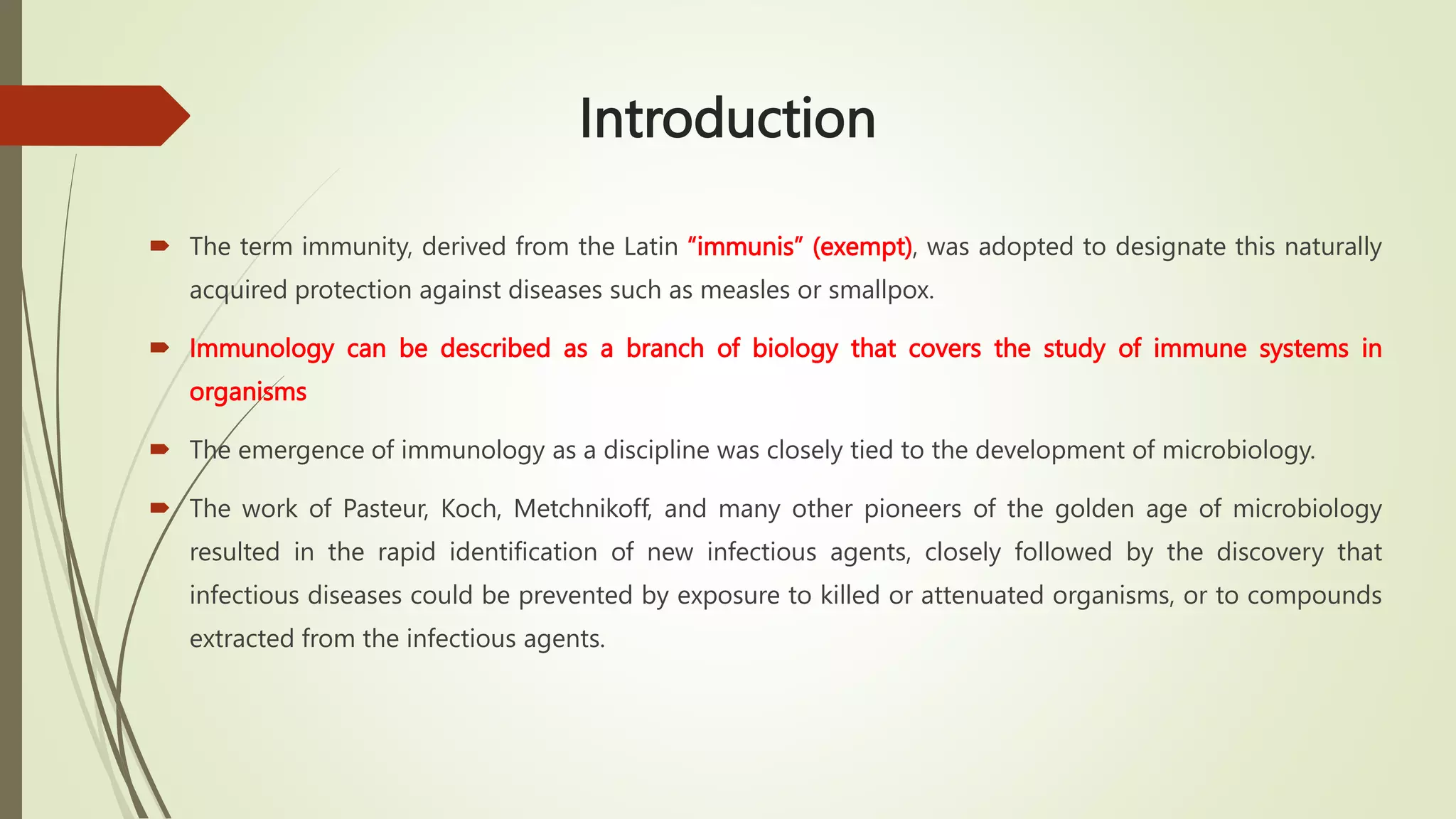 Lecture 1 Introduction To Immunology Pptx Infectious Diseases