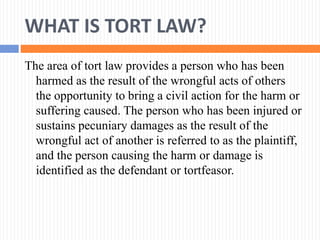 Lecture 1 introduction to law of torts | PPT