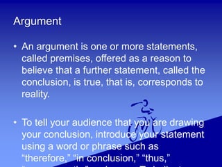 Lecture 1 introduction to logic | PPTX