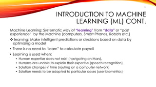 Lecture1 introduction to machine learning | PDF | Artificial Intelligence | Technology & Computing