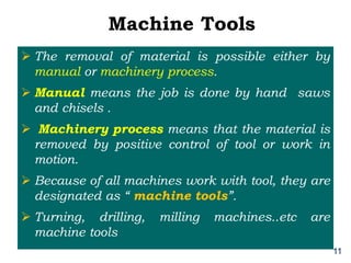 Lecture 1 introduction to machining | PDF