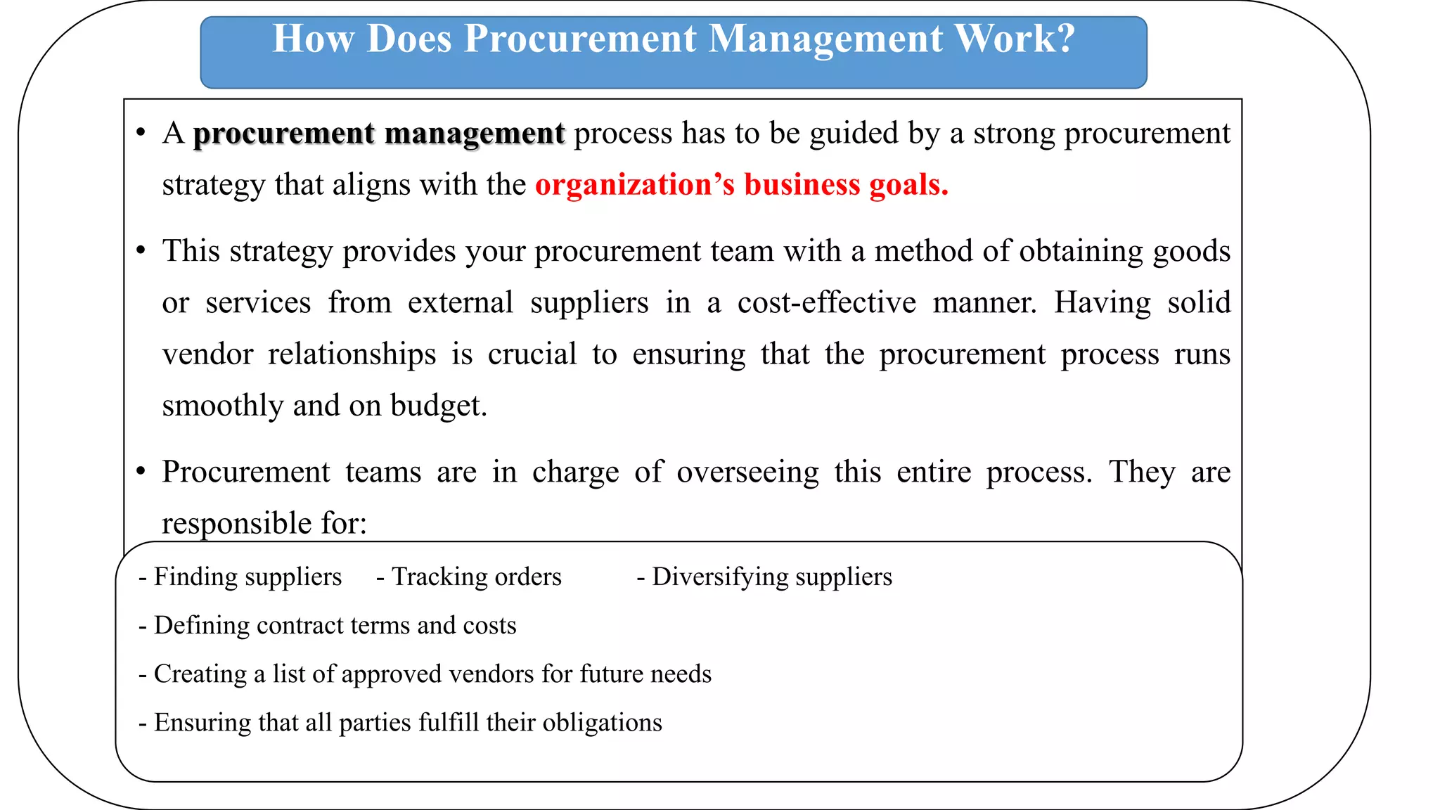 Lecture 1 Introduction to Procurement and contract Management ...