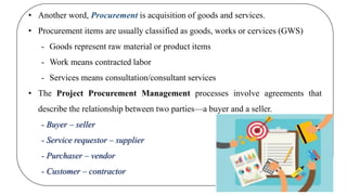 Lecture 1 Introduction to Procurement and contract Management ...