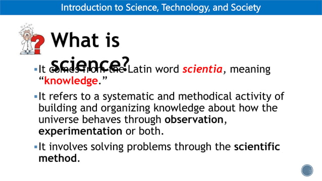Lecture 1_Introduction to Science, Technology, and Society.pptx | Science