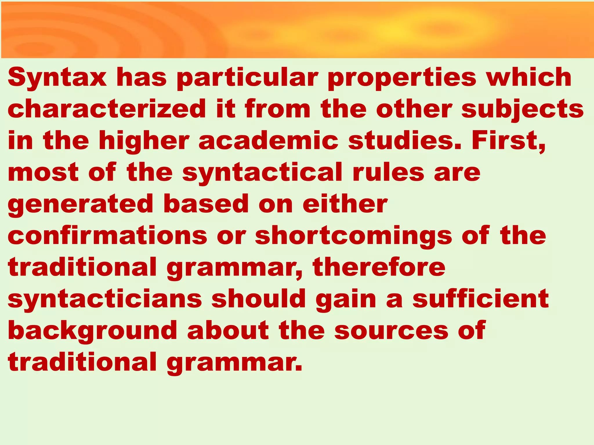 Lecture 1 introduction to syntax | PDF