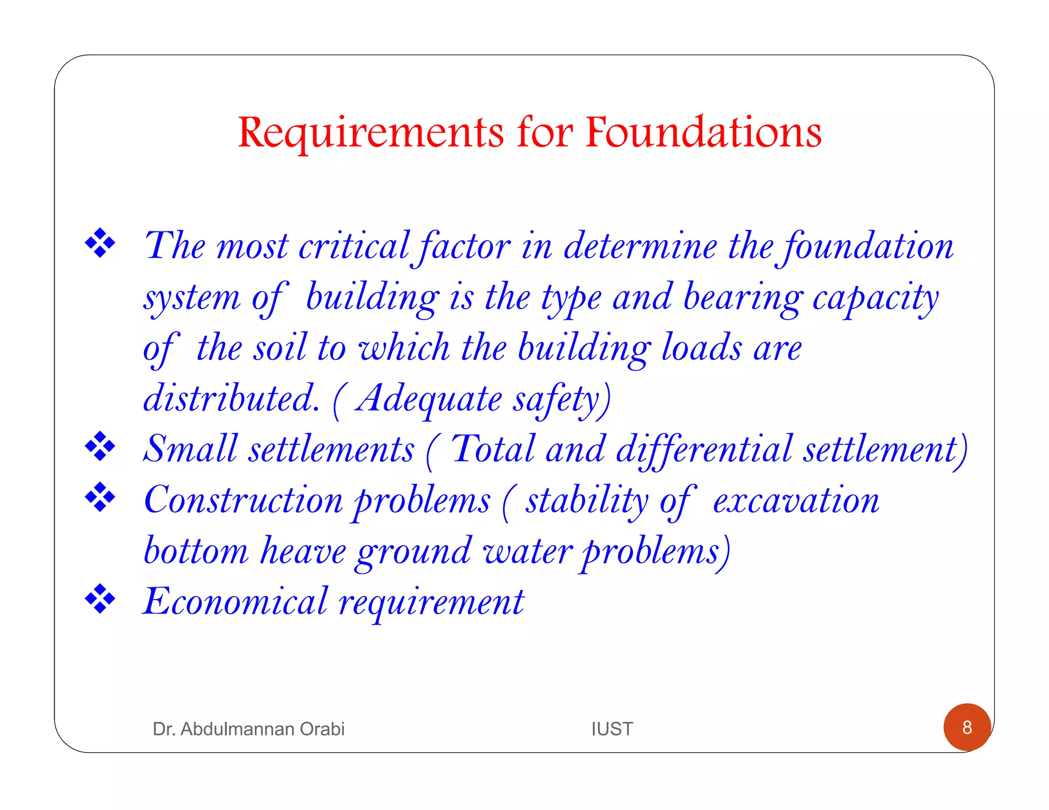 Lecture 1 introduction & types of foundation | PDF