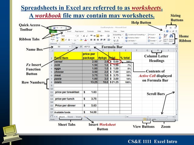 Lecture 1 Intro to Excel.pptx | Computing | Technology & Computing