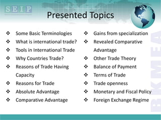 Lecture 1 - Intro to international trade | PDF