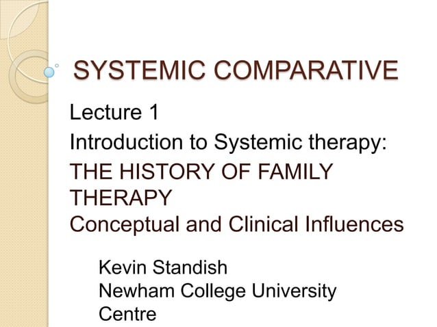 Lecture 1 introduction to systemic therapy | PPTX | Physical Therapy ...