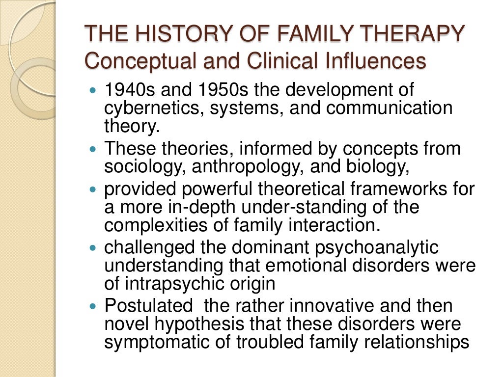 Lecture 1 introduction to systemic therapy
