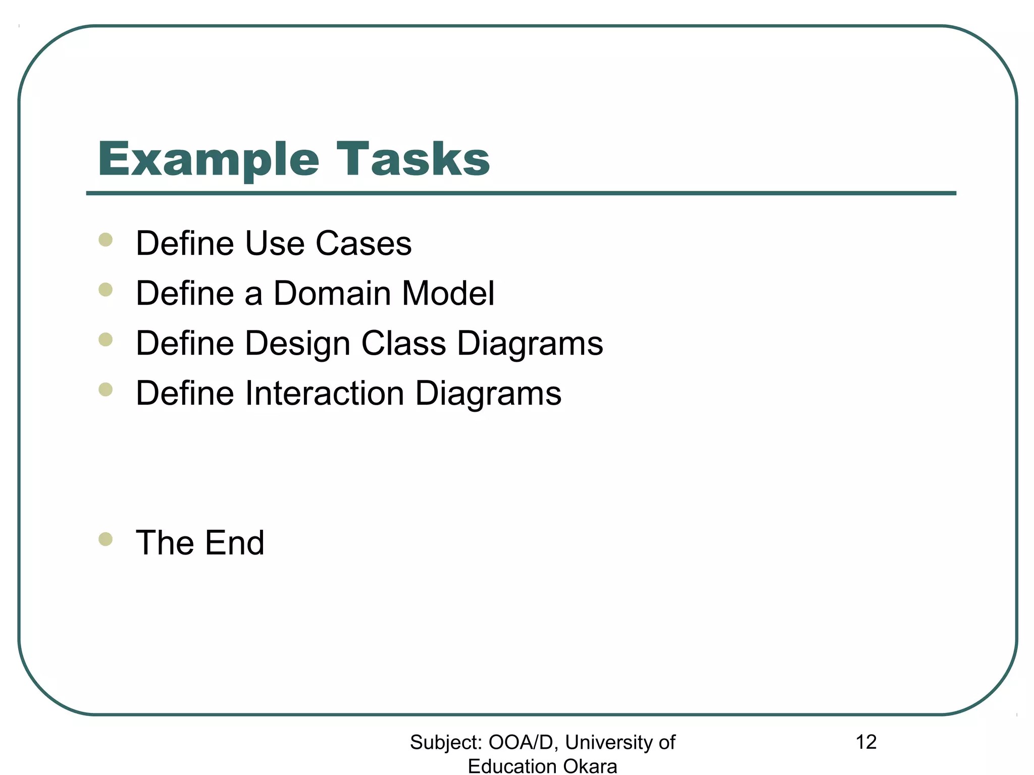 Introduction to Object Oriented Design | PPT