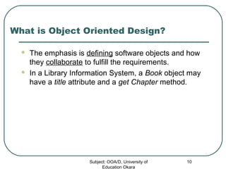 Introduction to Object Oriented Design | PPT