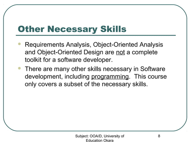 Introduction to Object Oriented Design | PPT | Programming Languages ...