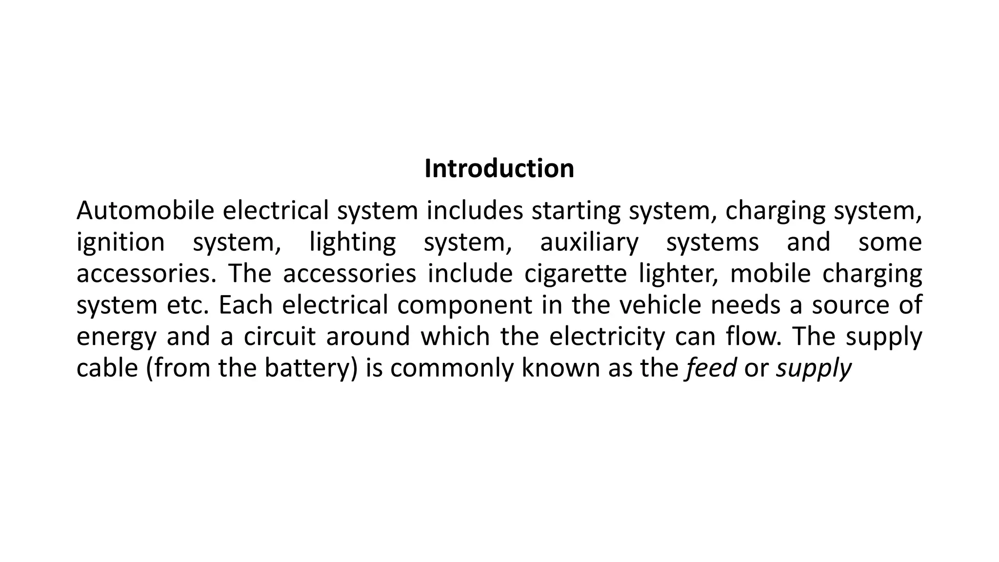 Lecture 1 layout of autoelectric system | PPTX