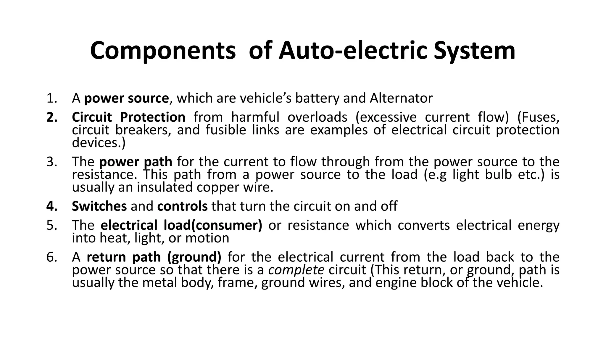 Lecture 1 layout of autoelectric system | PPTX