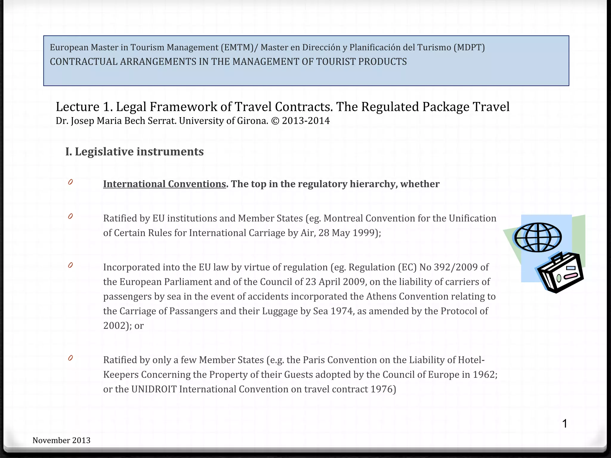 legal framework of travel contracts | PPT
