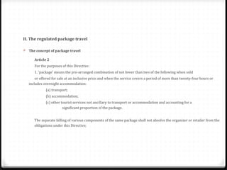 legal framework of travel contracts | PPT