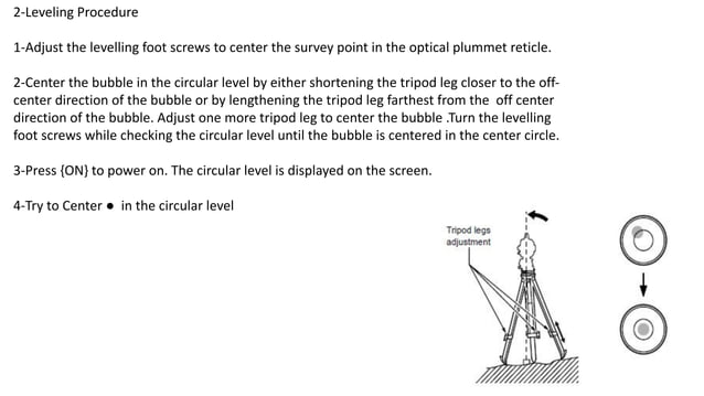 lecture_(1)_(Leveling-Centering-Tilting-FUNC-total station | PDF