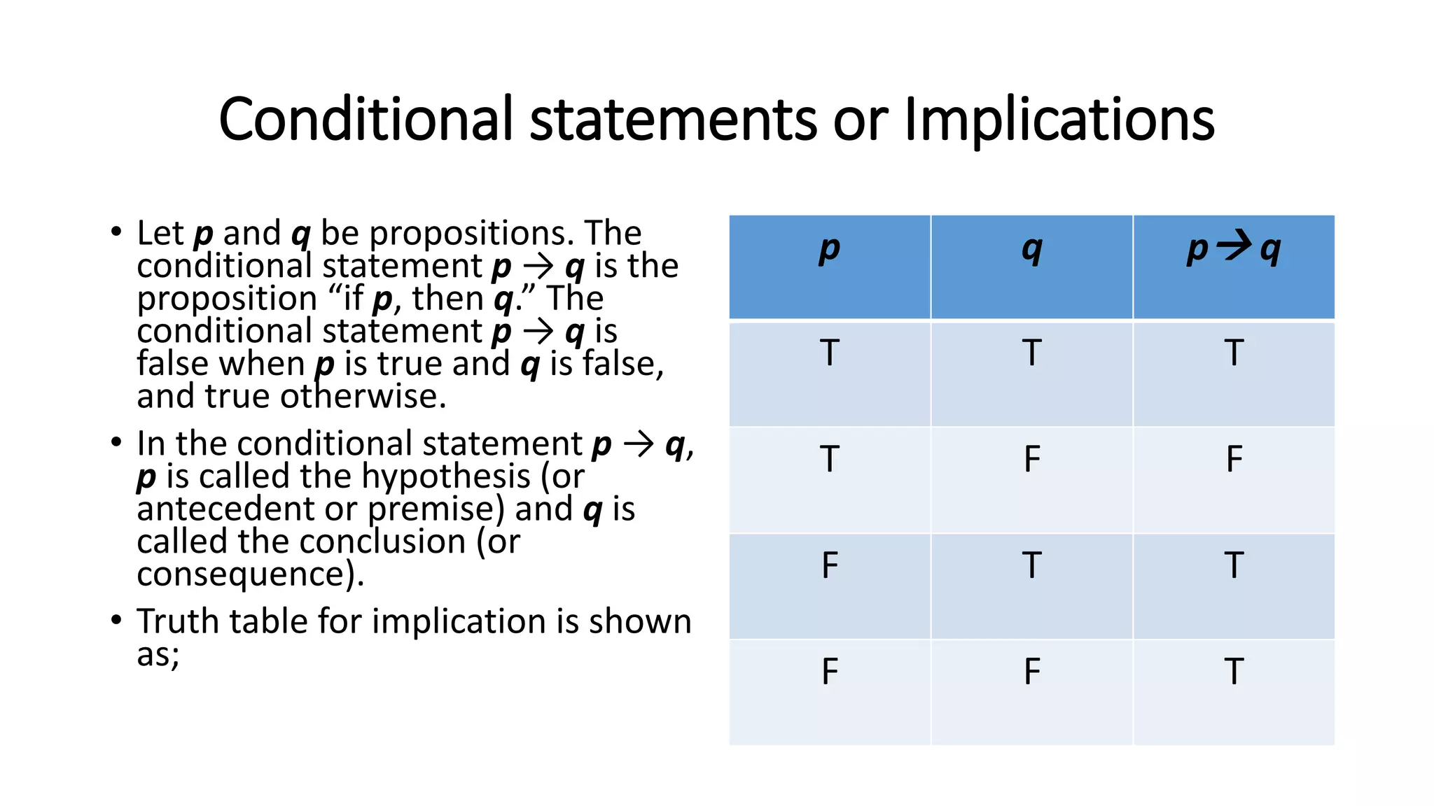 Logic, contrapositive, converse, Discrete Mathematics, conjunction, negation | PPTX