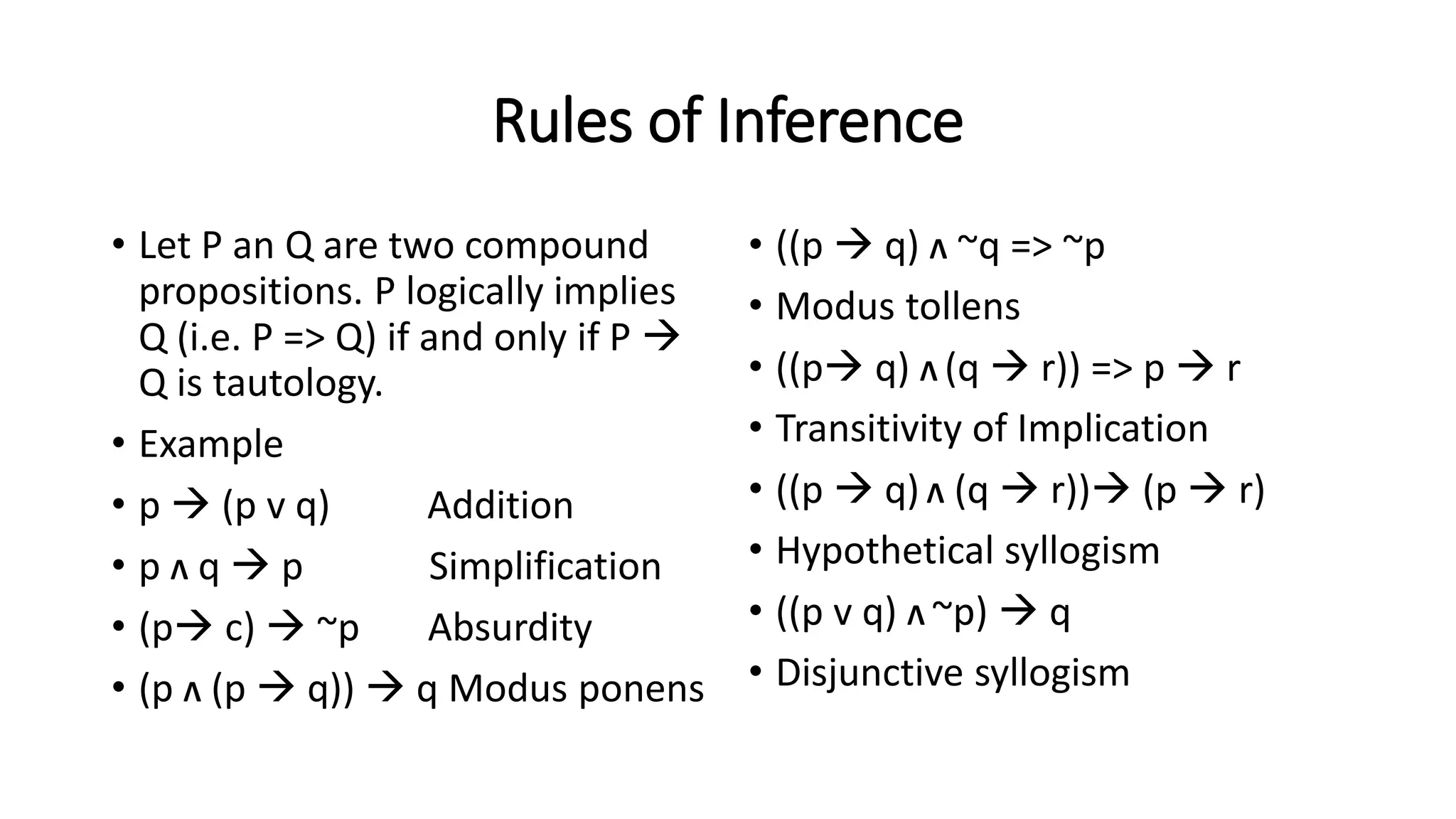Logic, contrapositive, converse, Discrete Mathematics, conjunction ...