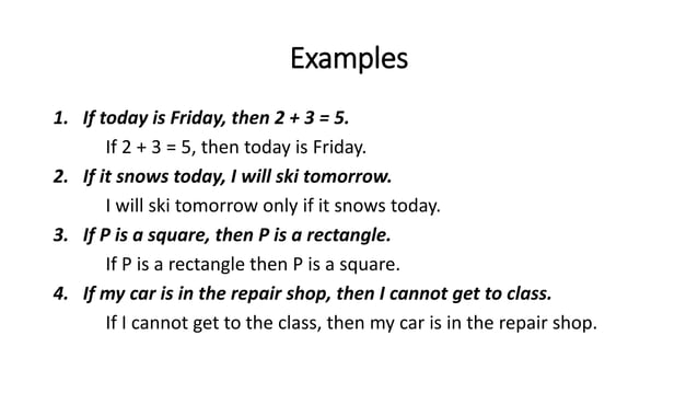 Logic, contrapositive, converse, Discrete Mathematics, conjunction ...