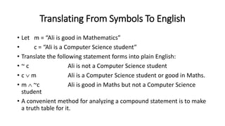 Logic, contrapositive, converse, Discrete Mathematics, conjunction ...