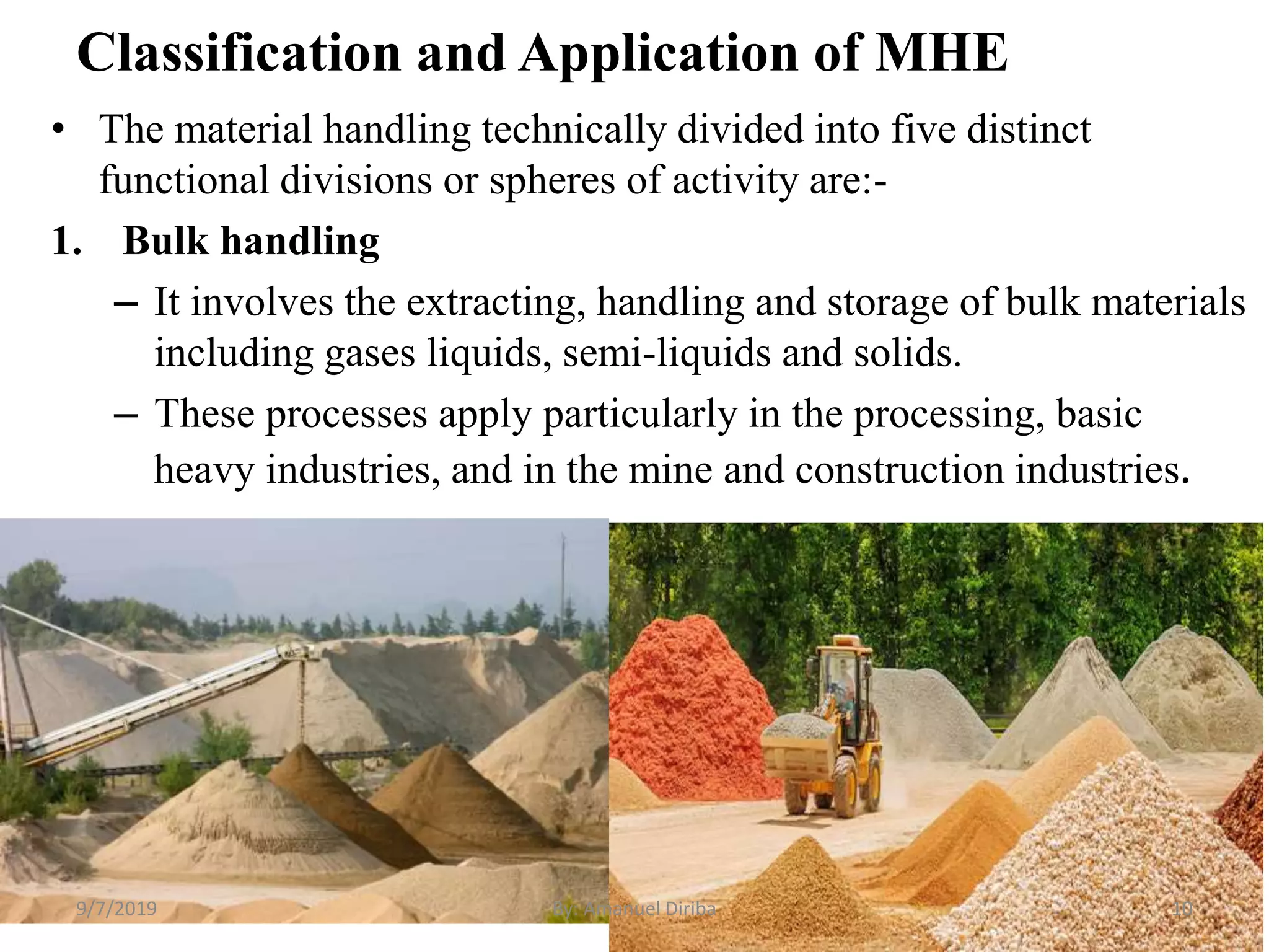 Lecture 1 Material Handling Equipment (Introduction to Material ...