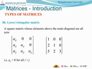 Basic introduction and types of matrices | PPTX