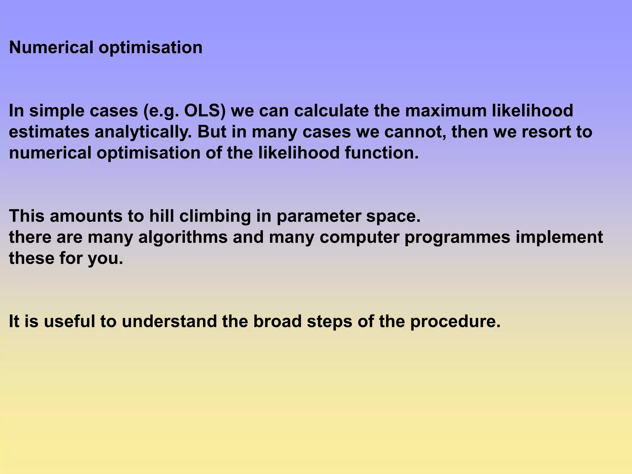 Lecture 1 maximum likelihood | PPT