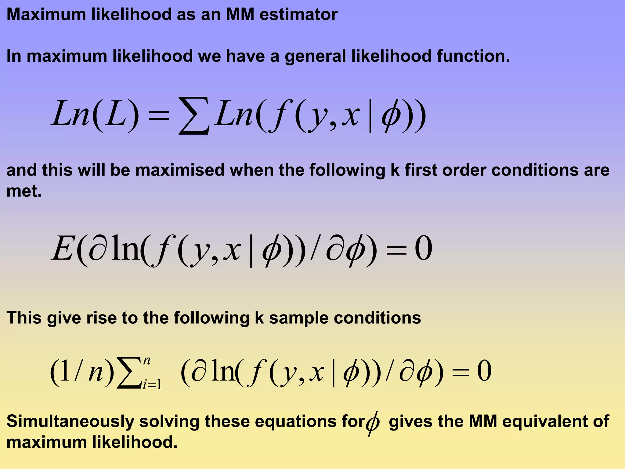 Lecture 1 Maximum Likelihood Ppt
