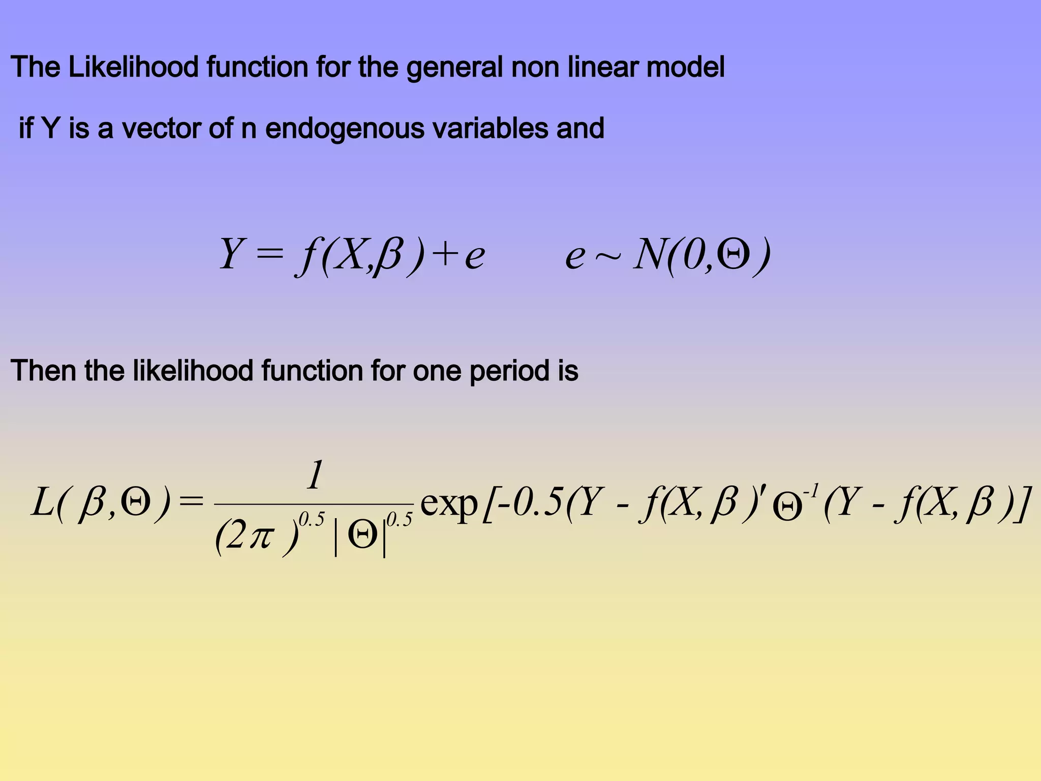 Lecture 1 maximum likelihood | PPT
