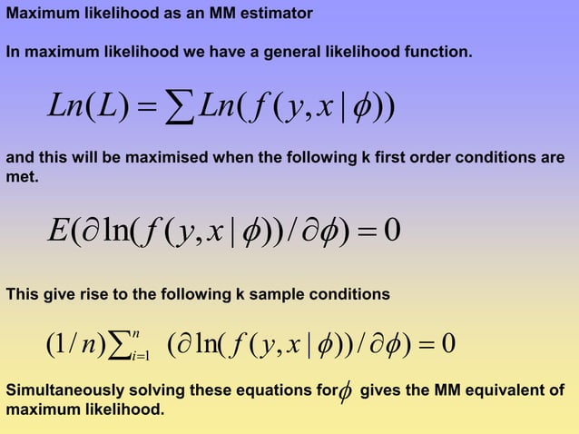 Lecture 1 maximum likelihood | PPT