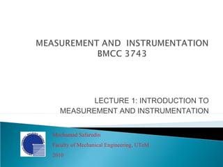 Lecture1 measurement & intrumentation | PPT