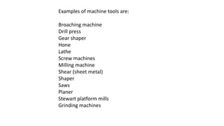 Lecture 1 metal cutting and machine tools unit i | PPTX