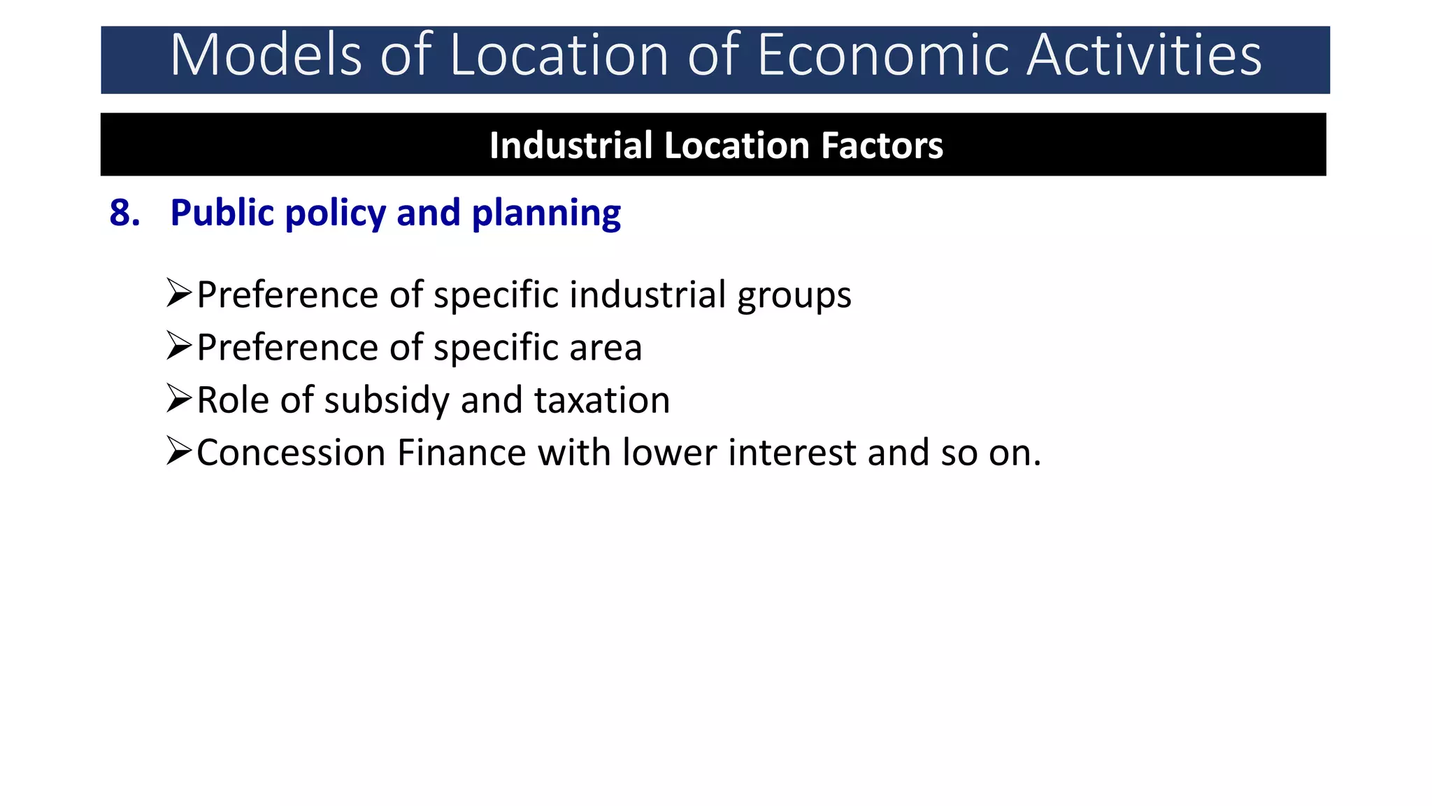 Lecture 1 models of location students | PPTX