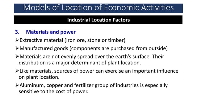 Lecture 1 models of location students | PPT