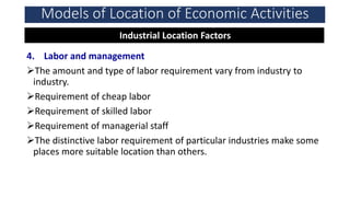 Lecture 1 models of location students | PPTX